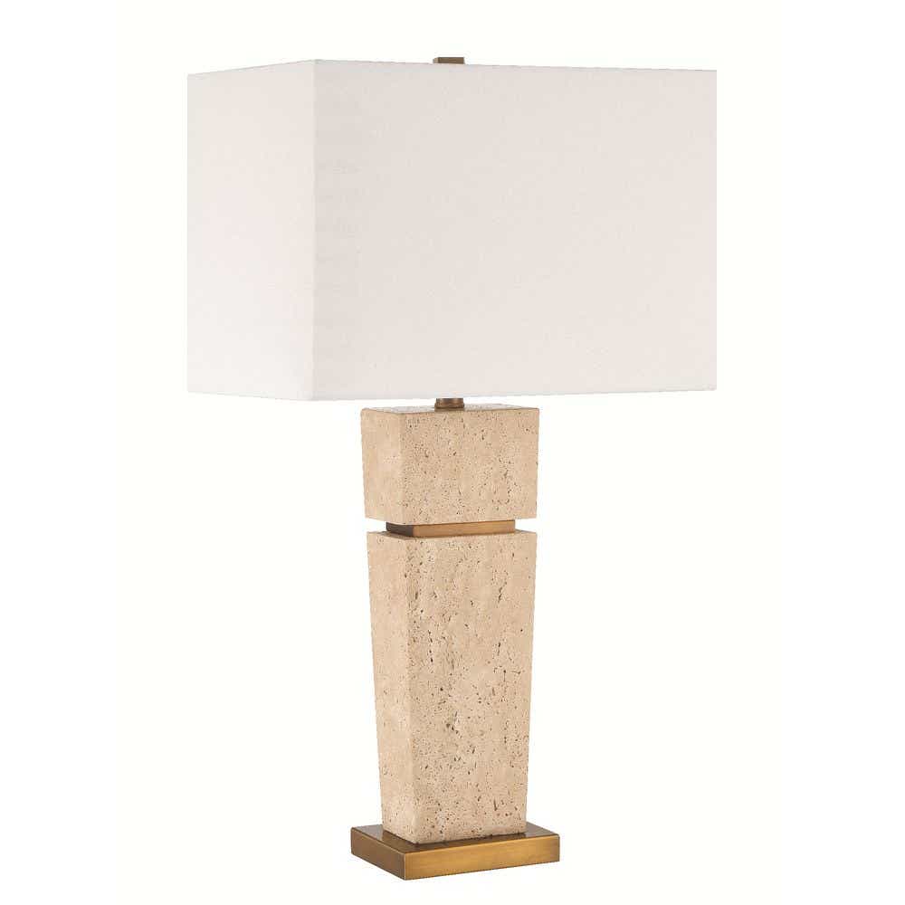 Prescott Travertine Table Lamp | La-Z-Boy