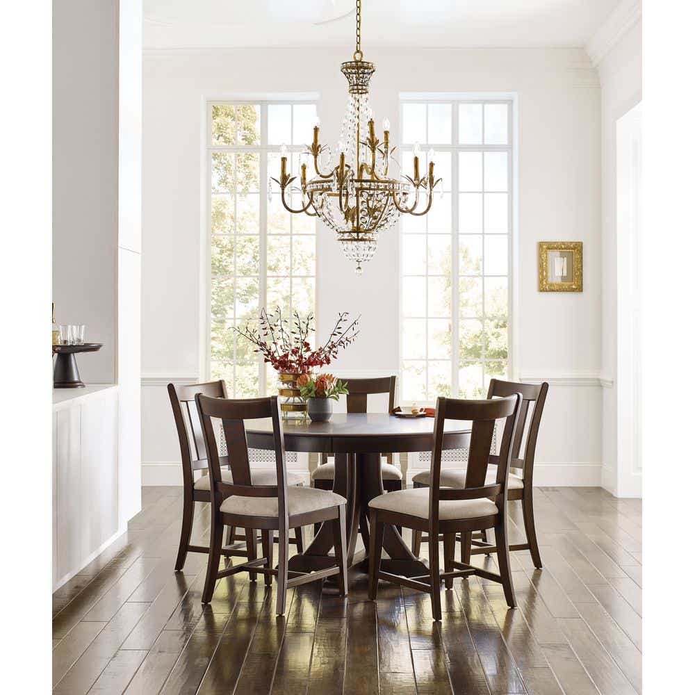 Kafe 54" Round Quad Table, Mocha | La-Z-Boy