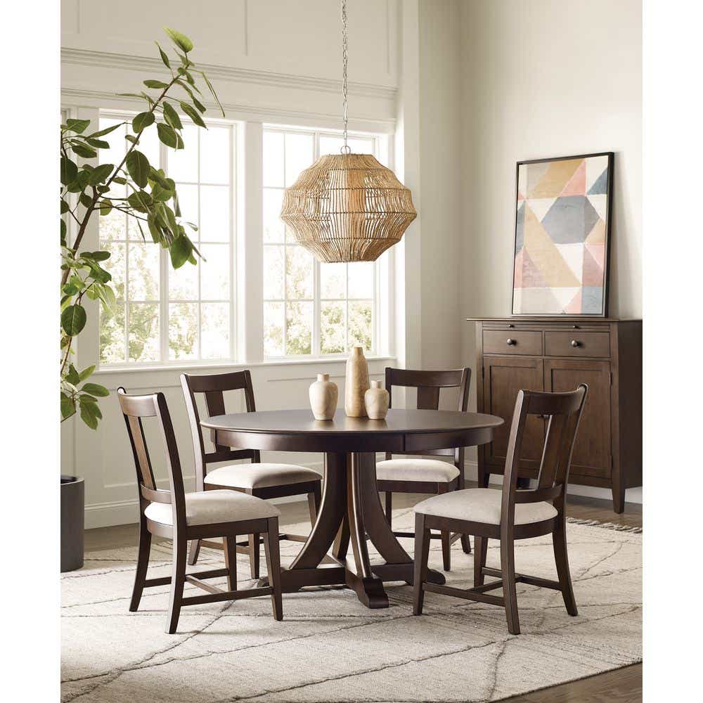 Kafe 54" Round Quad Table, Mocha | La-Z-Boy