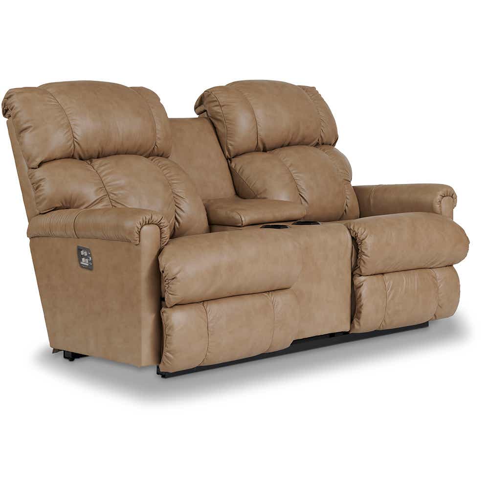 Pinnacle Power Wall Reclining Loveseat w/ Console Headrest & Lumbar ...
